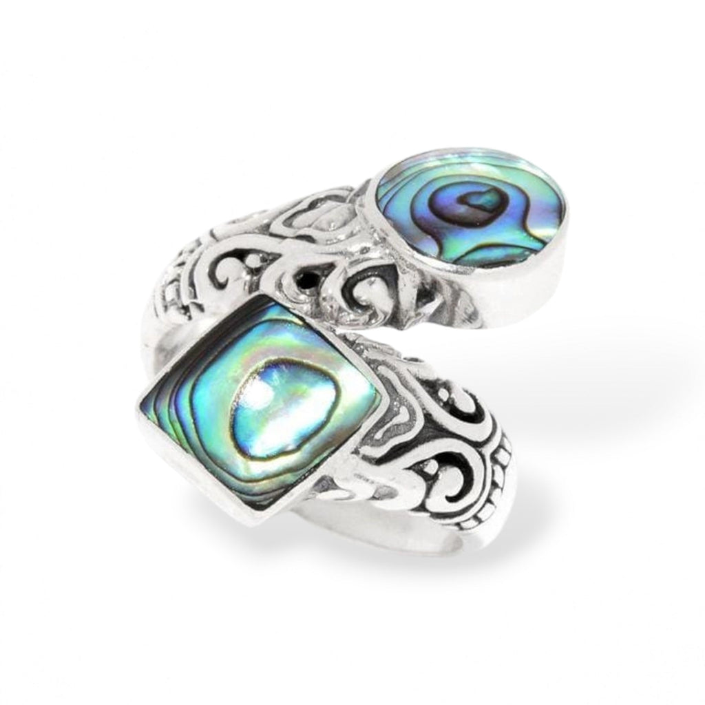 Zilveren Ring met Abalone - Steen van Harmonie & Oceaanenergie – DEVA LOVES
